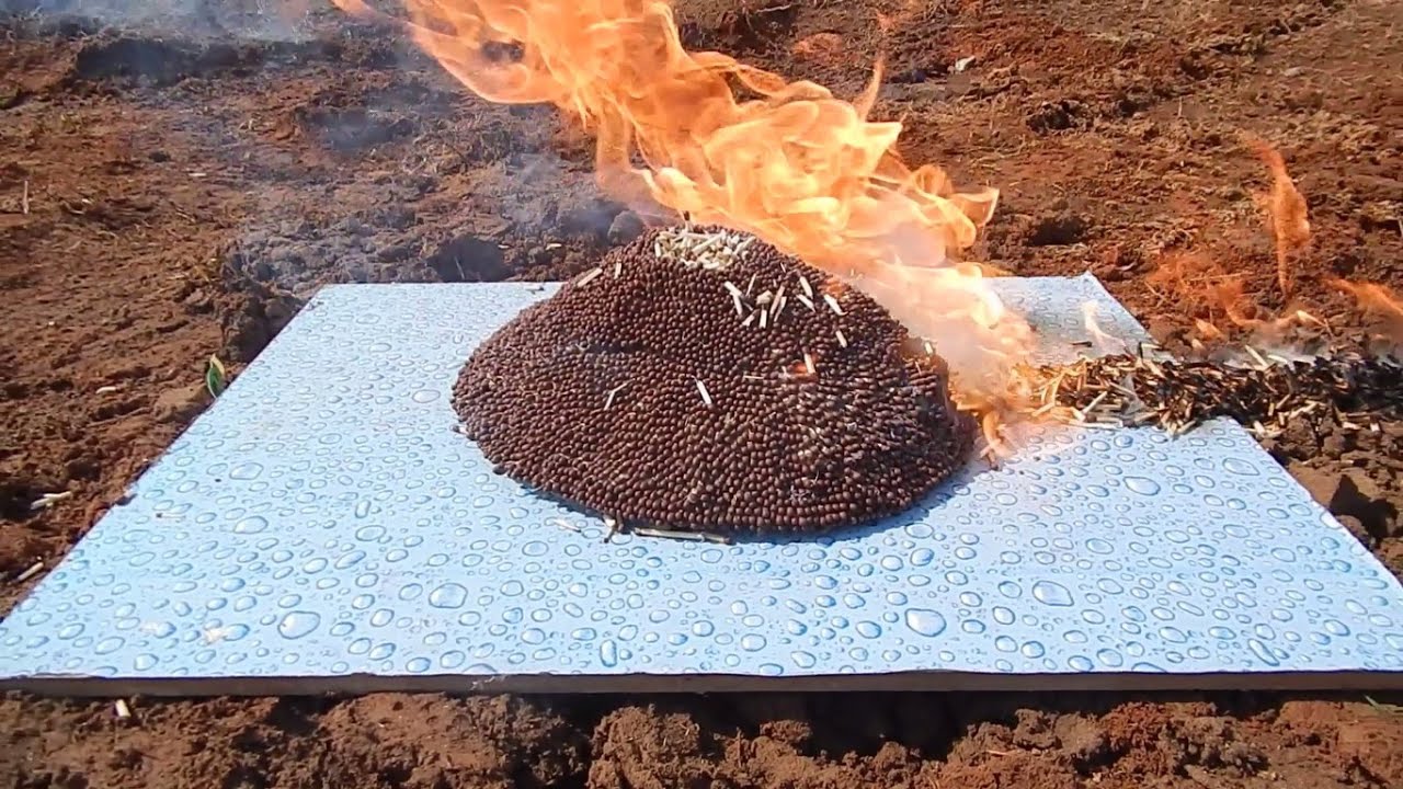 the volcano of matches. chain reaction - YouTube