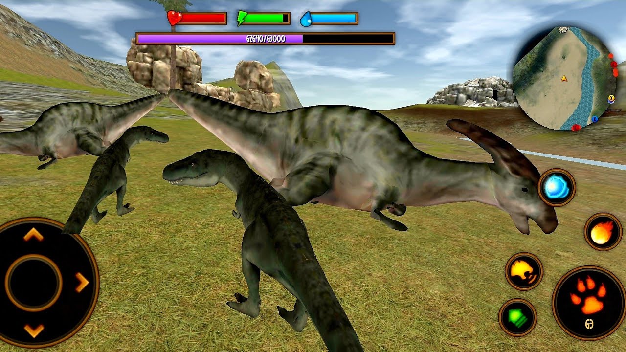 T REX GAMES FOR KIDS: Clan of Trex vs Super Boss Triceratops,Pteranodon ...