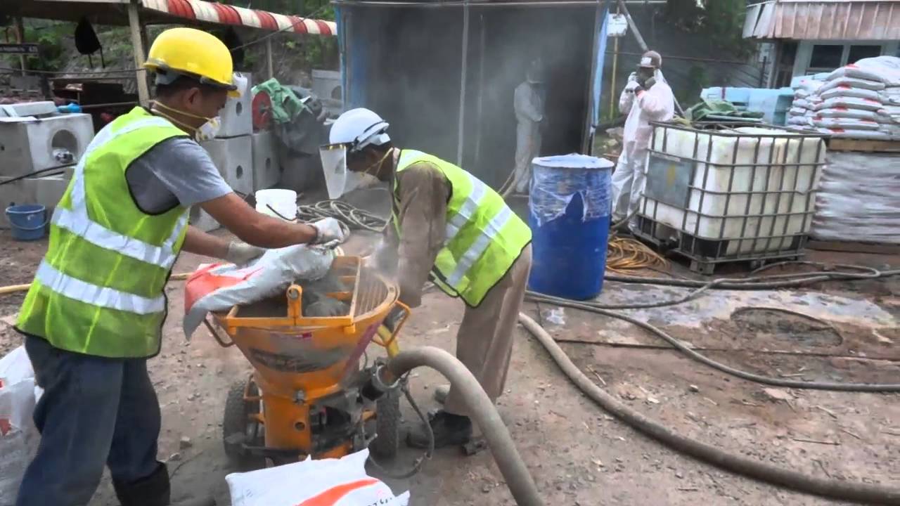 REED SOVA GUNITE MACHINE Singapore - YouTube