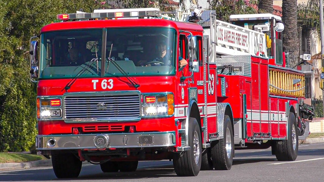 LAFD Light Force 63 Responding - YouTube