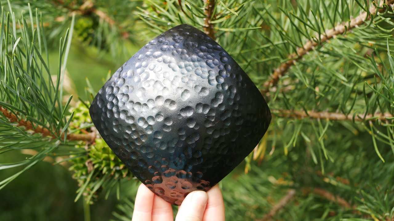 Using a Ball Pein Texture Tool Under the Fly Press - YouTube