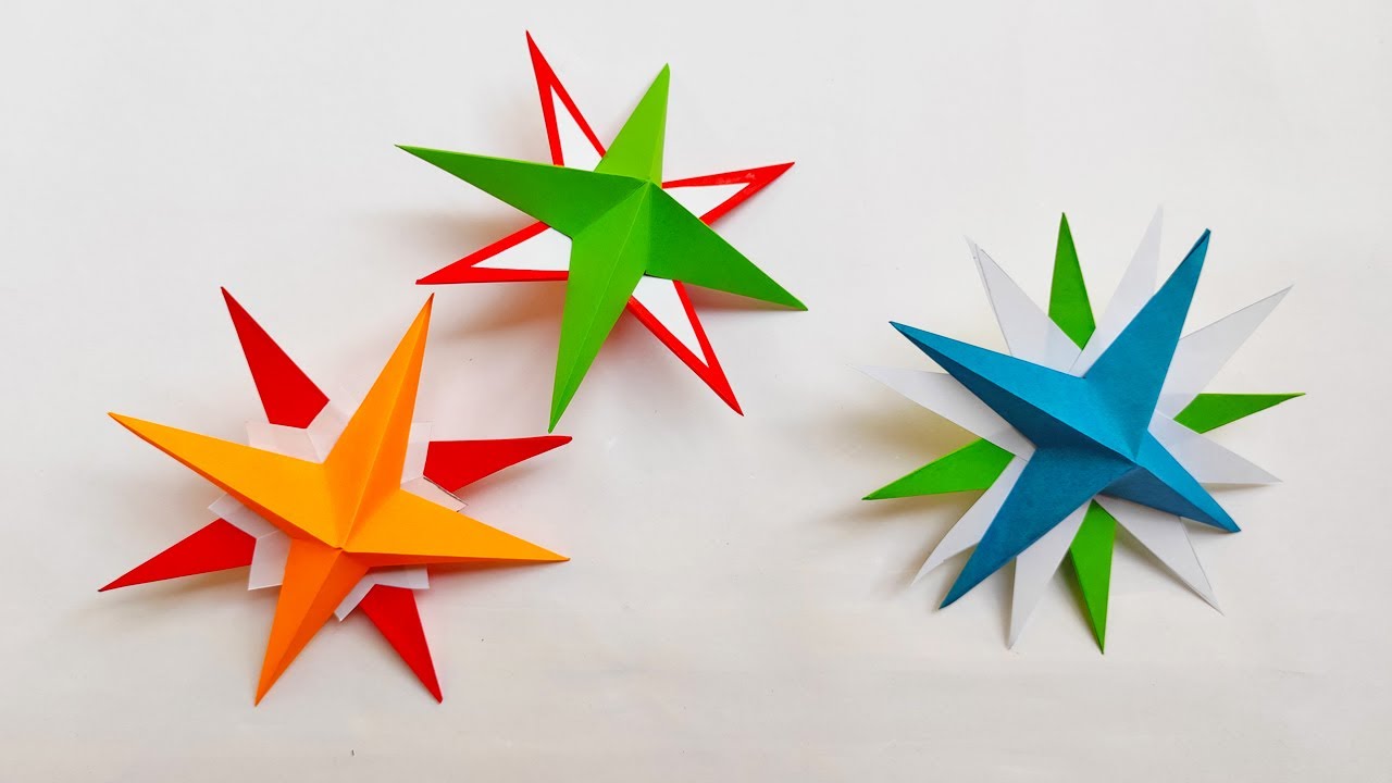 Top 3 Christmas Paper Star How To Make Christmas Star Decoration top-3-christmas-paper-star-how-to-make-christmas-star-decoration