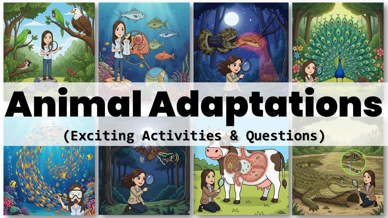 Animal Adaptations (Activities & Questions) | Animals | Science ...