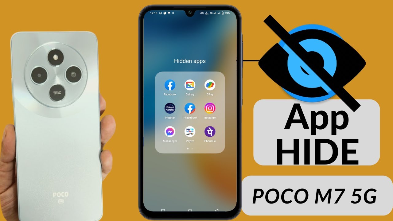 How to hide app in poco m7 5g / poco m7 5g me app kaise chupaye | app ...