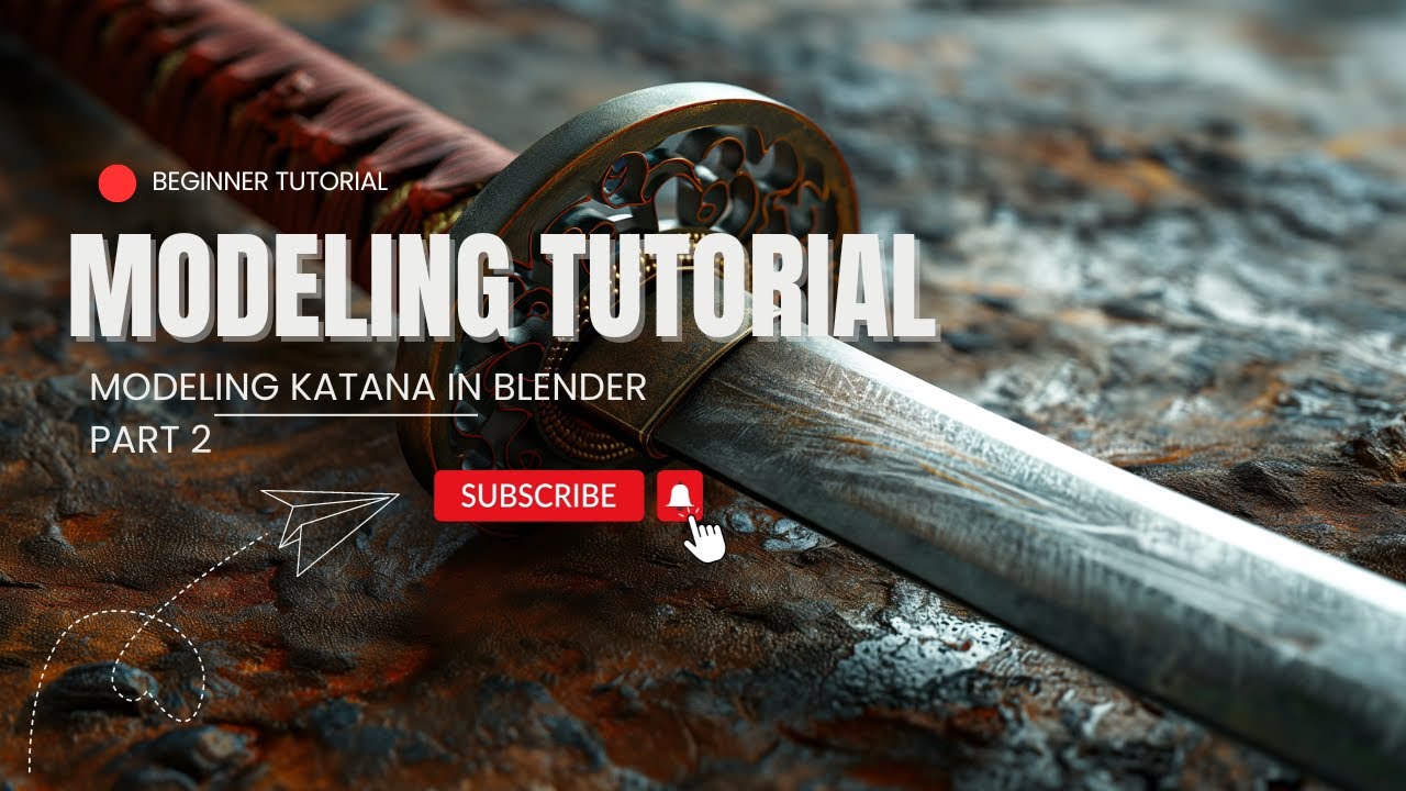Modeling Katana in Blender | Part 2 | Beginner Tutorial | Handle and Blade Holder - YouTube