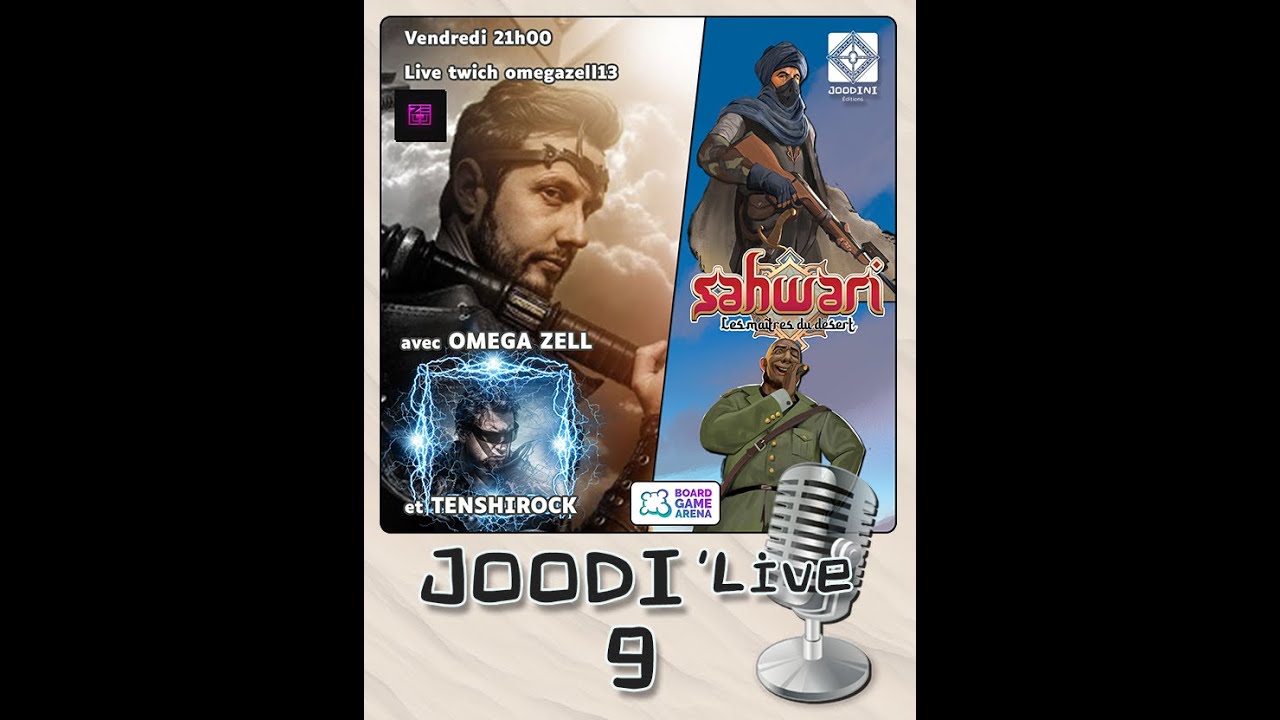 JOODI'Live 9 : L'affrontement SAHWARI sur BOARDGAME ARENA avec OMEGA ...