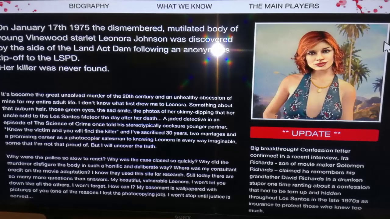 WHO KILLED LEONORA JOHNSON? "Blue Water" - YouTube