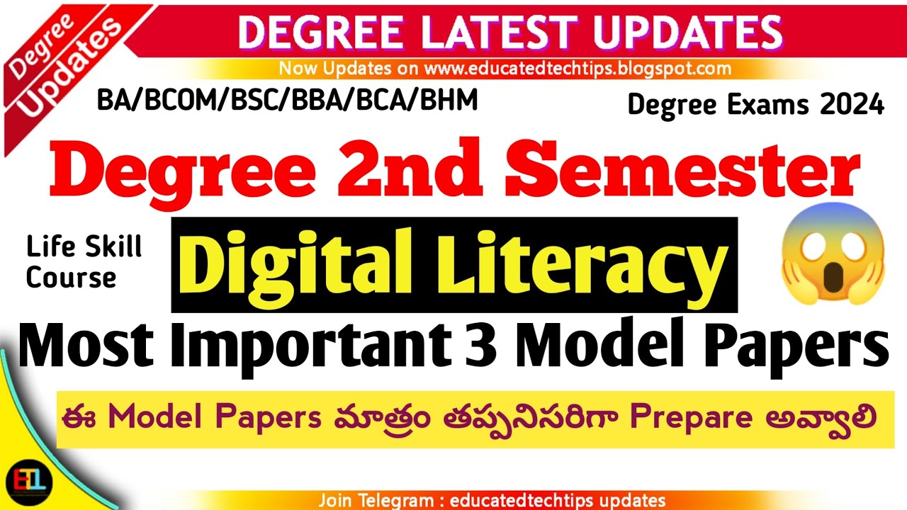 Degree Semester 2 - Digital Literacy Most Important Model Papers Life ...