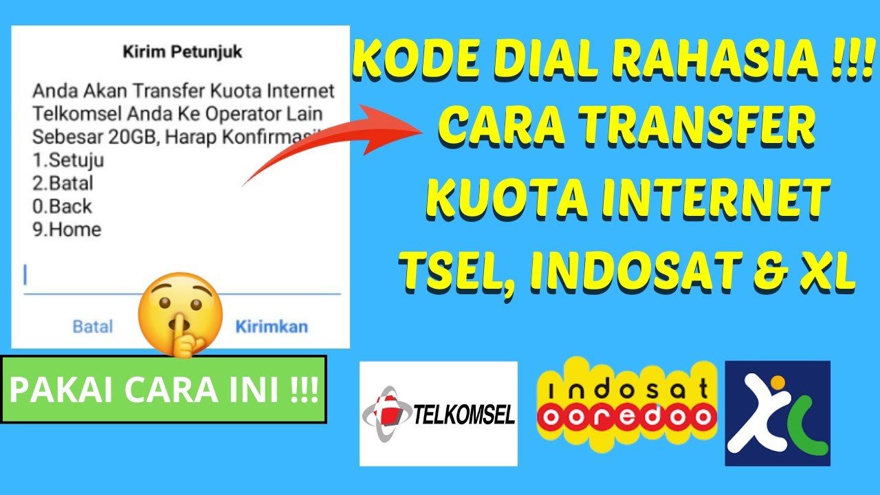 Cara Transfer Kuota Internet Telkomsel, Indosat & XL Terbaru - YouTube