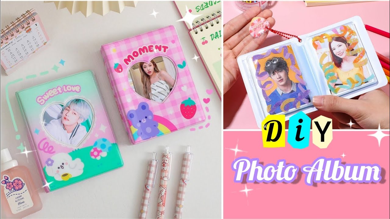 DIY BTS mini photo album📘😱 / How to make mini photo album / easy and ...