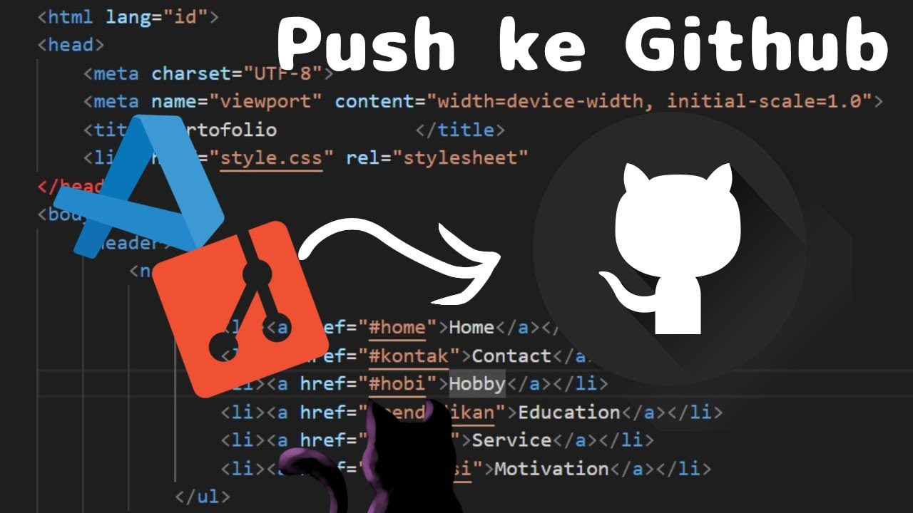 Cara push file coding Vscode ke Githhub - YouTube