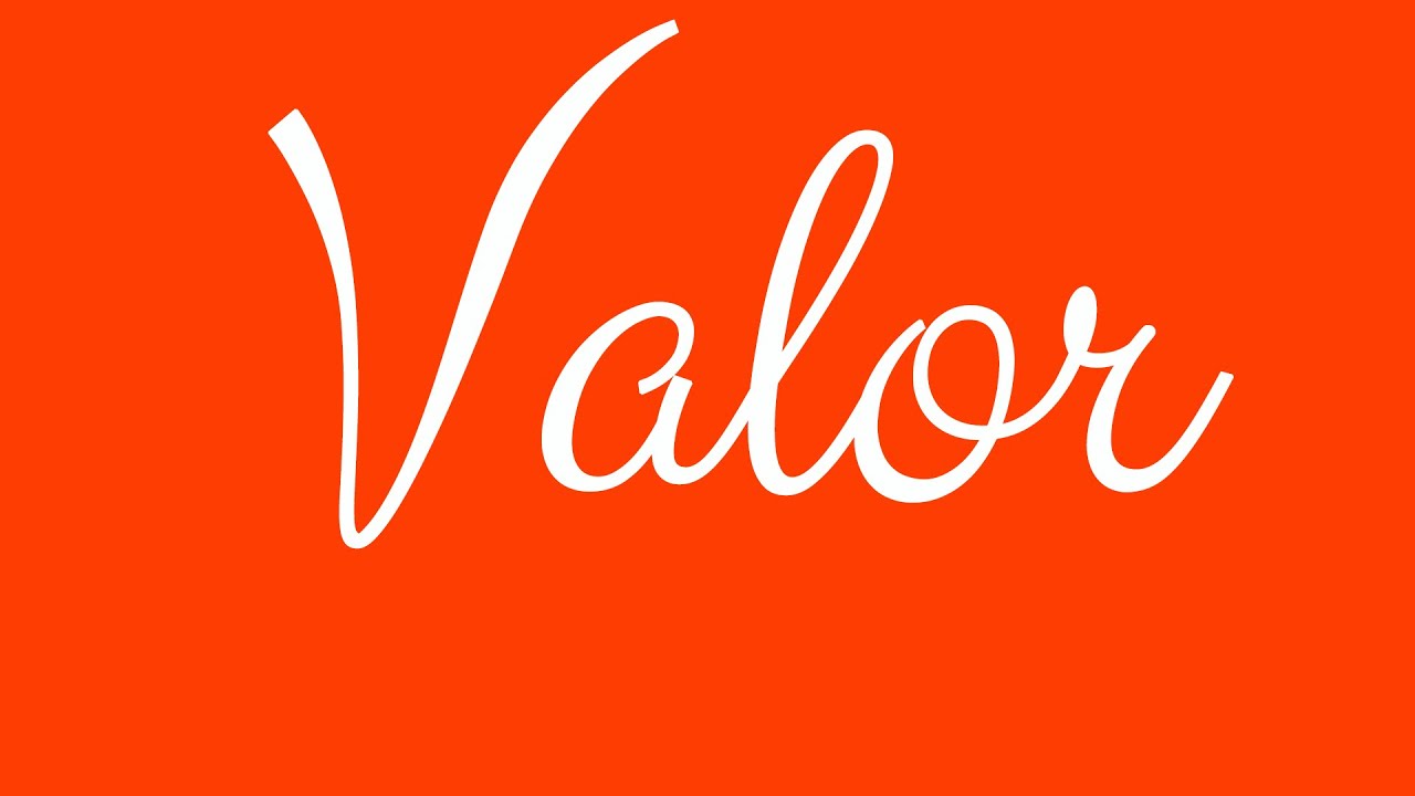 Learn how to Sign the Name Valor Stylishly in Cursive Writing - YouTube