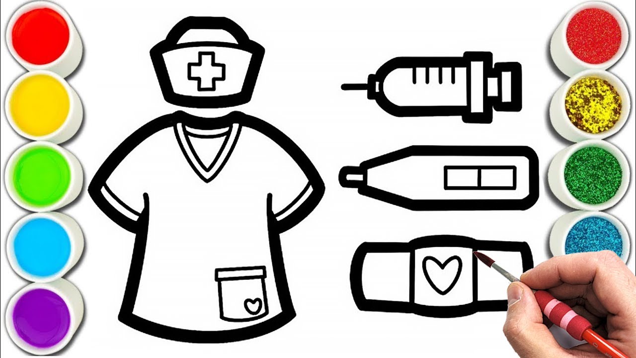 Nurse Equipment Drawing, Painting & Coloring For Kids and Toddlers ...