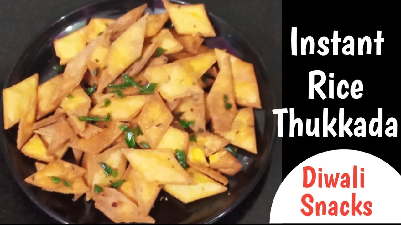 Diwali Snacks II Instant Rice Flour Thukkada II Instant Rice Chips II ...
