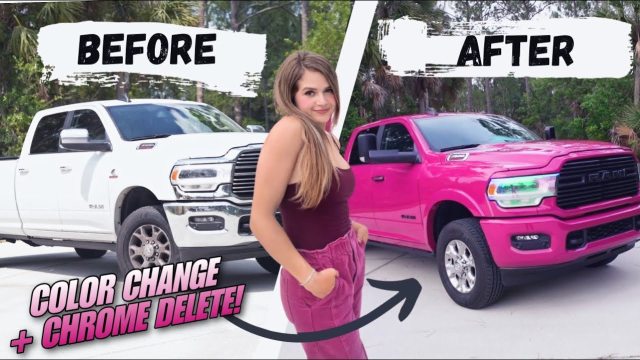 PINK Truck Transformation! 2020 Ram 3500 - YouTube