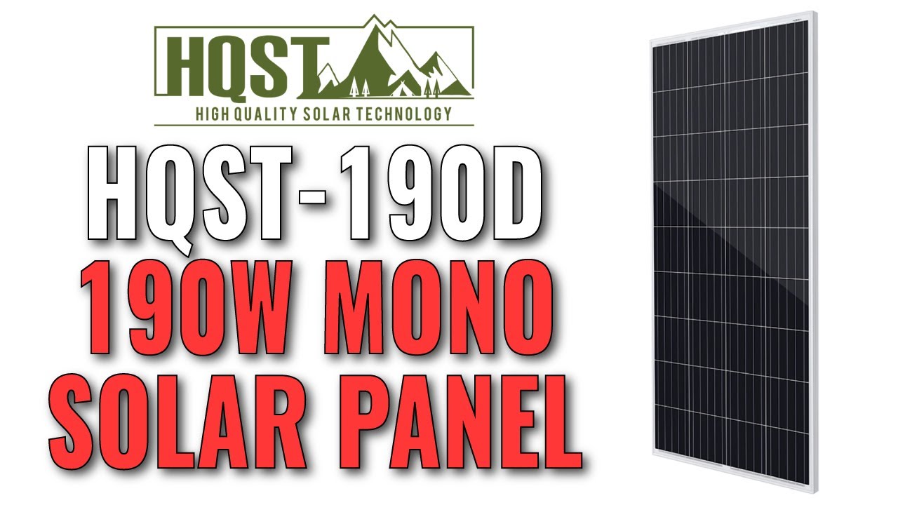 HQST 190D 190W Monocrystalline Solar Panel - Jumbo-sized, Premium Off ...