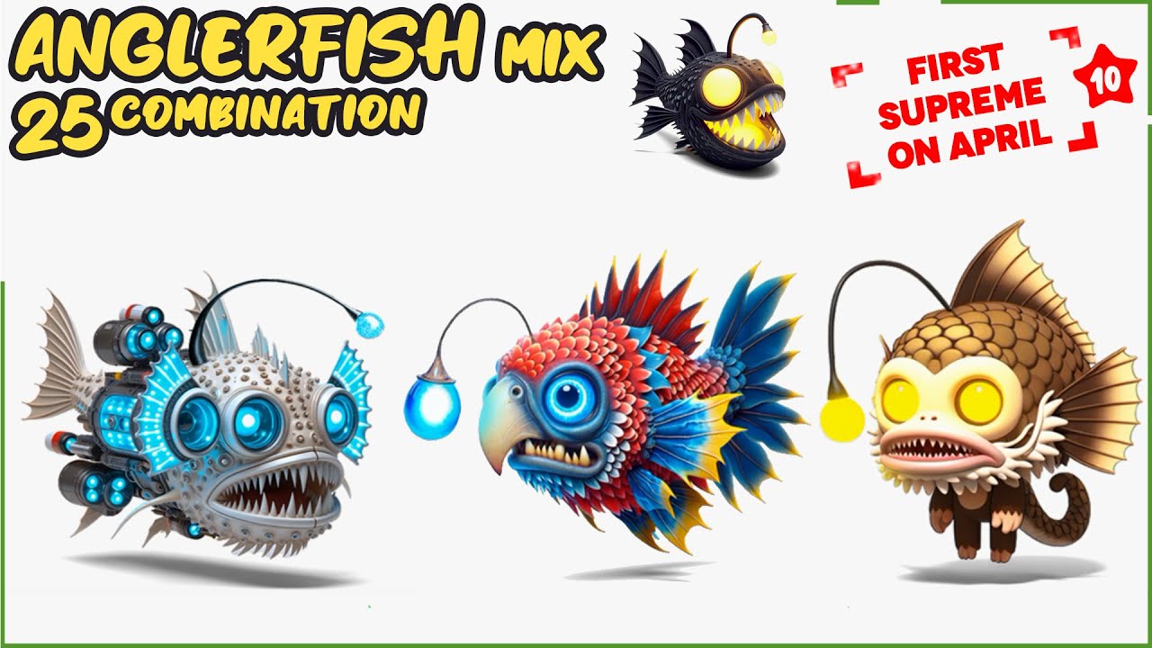 all ANGLERFISH combo! Animash gameplay, SUPREME, divine, mytical and ...