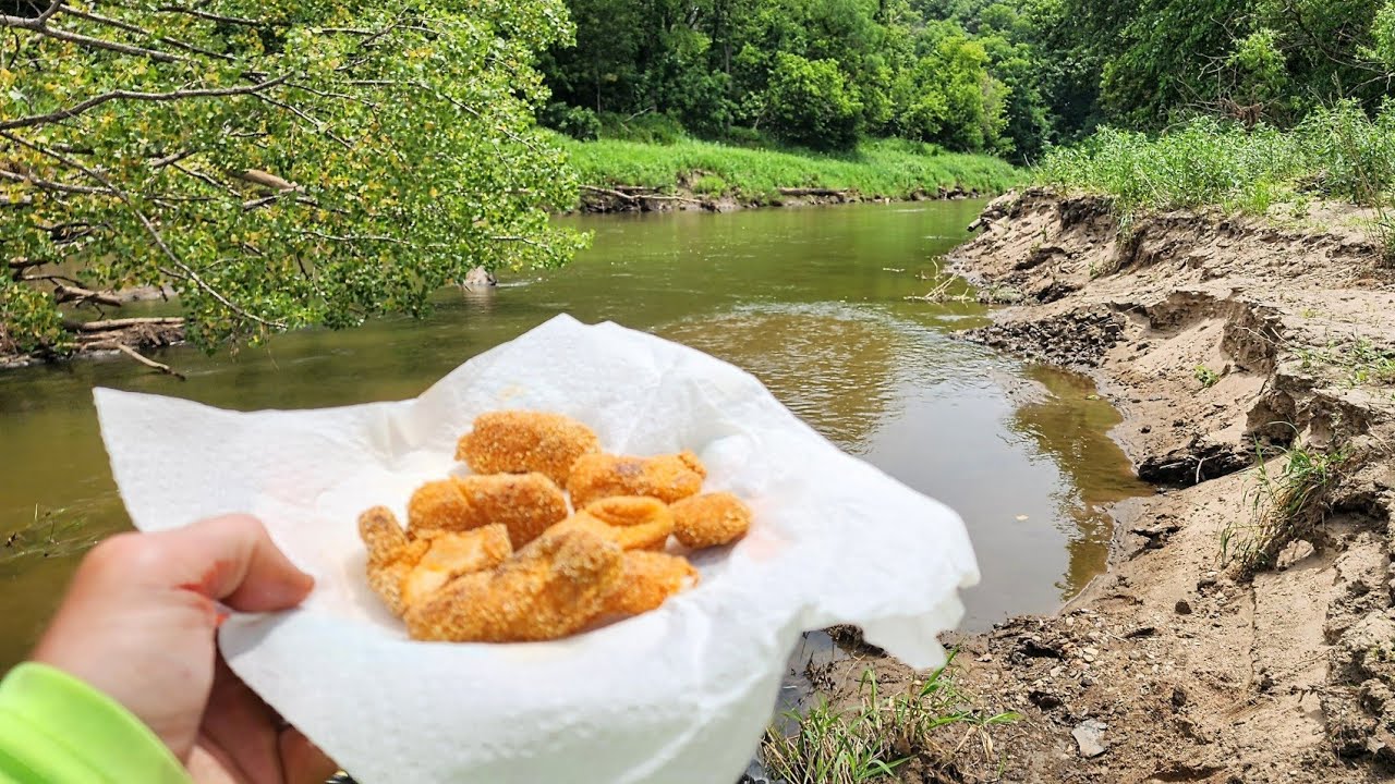 Overnight Catch and Cook On A SMALL RIVER!! (Kayak Fishing) - YouTube