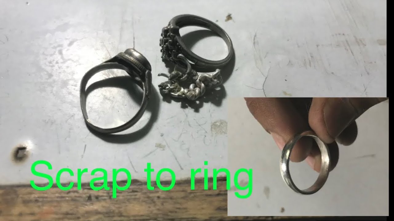 Makin silver ring from scrap , - YouTube