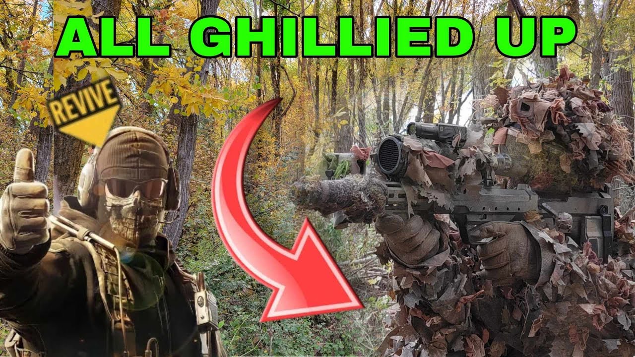 ALL GHILLIED UP SNIPER MISSION he steps on me !!!!!! invisible airsoft ...