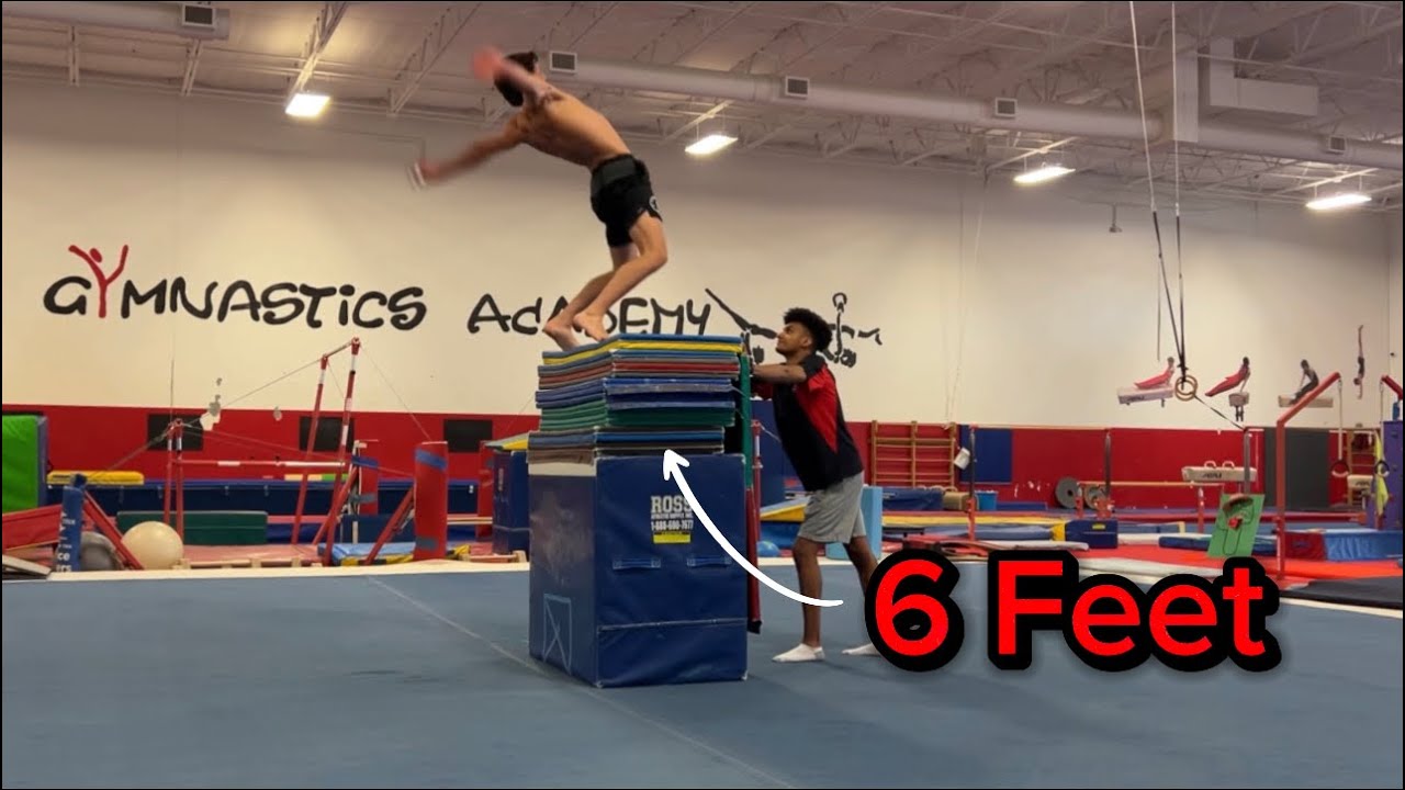 Setting a new record on mat jumps - YouTube