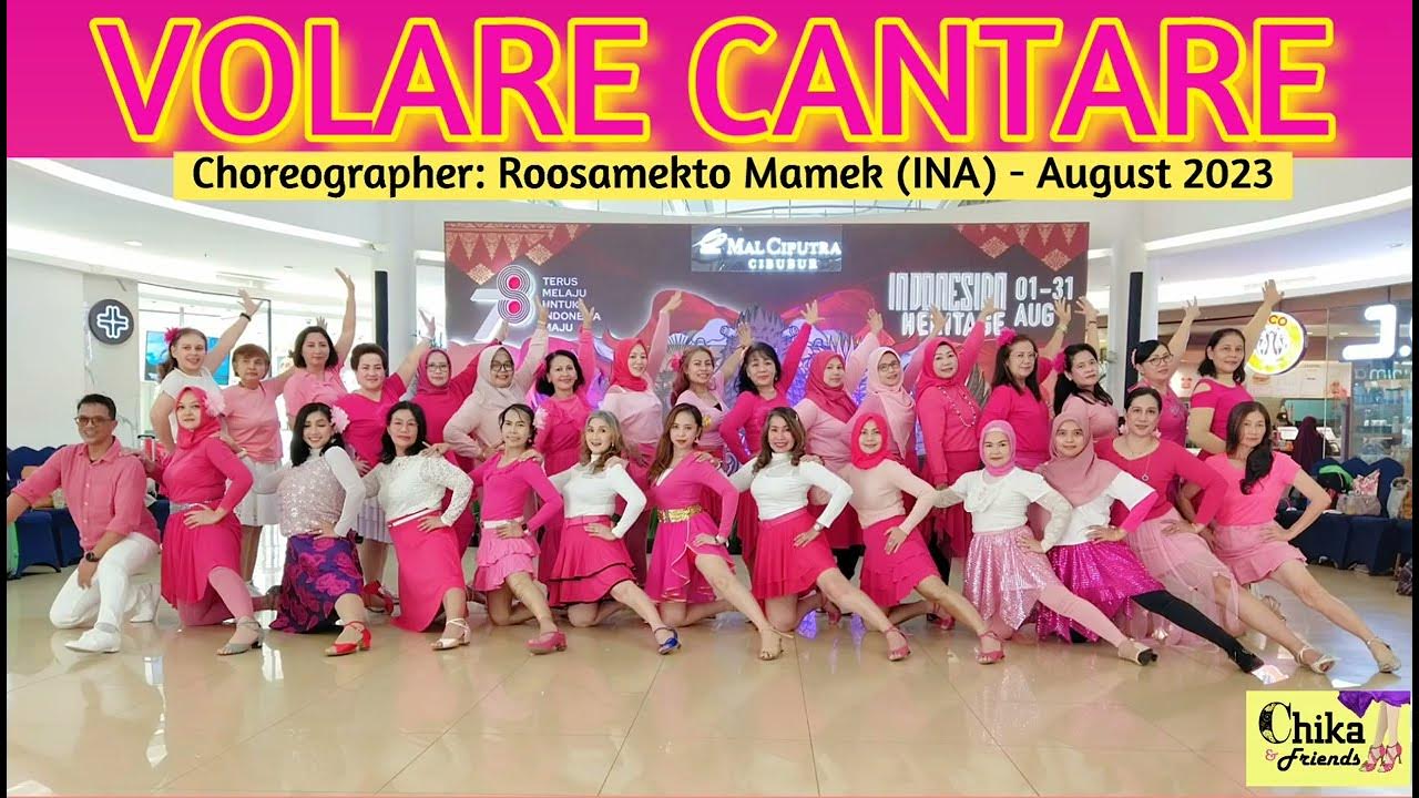 VOLARE CANTARE | Line Dance | Demo by Chika & Friends - MCC Class - YouTube