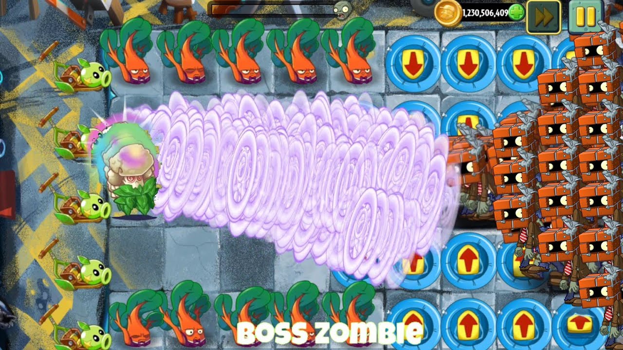1000 Plants Max Level vs 100 Brickhead Zombie LEVEL 10 - PvZ 2 ...