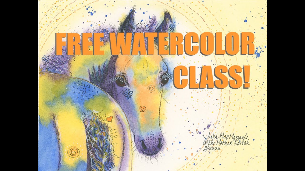 Free Watercolor Tutorial #4, Fuzzy Foal - YouTube