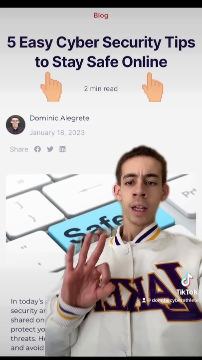 5 EASY Cybersecurity Tips to Keep You Safe Online! - YouTube