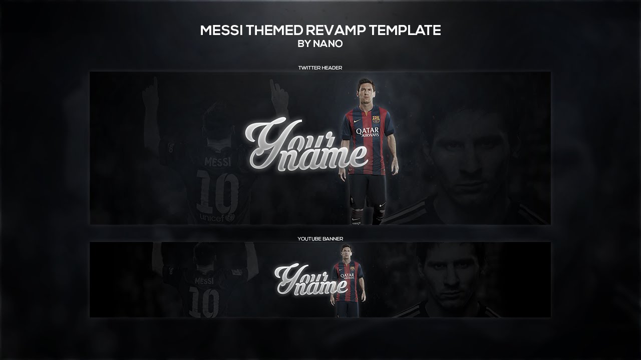 Free Messi themed revamp template + Easy tutorial - YouTube