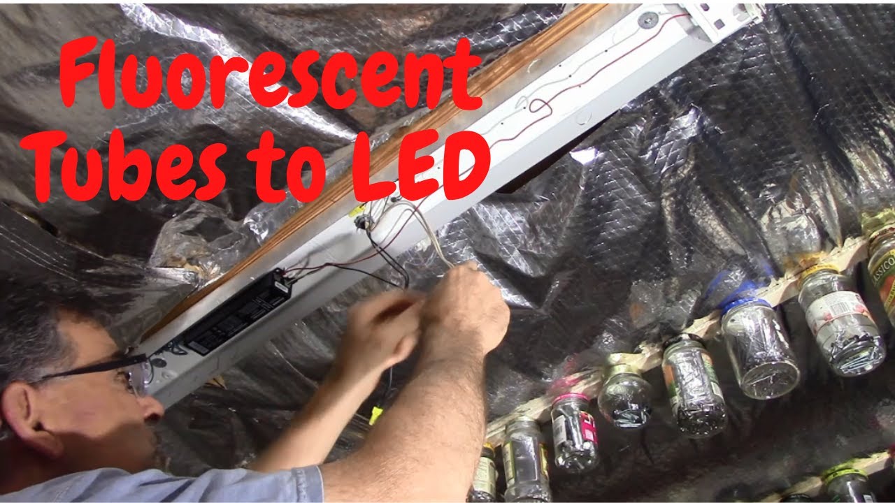 How to convert Fluorescent lights to energy saving LED - YouTube