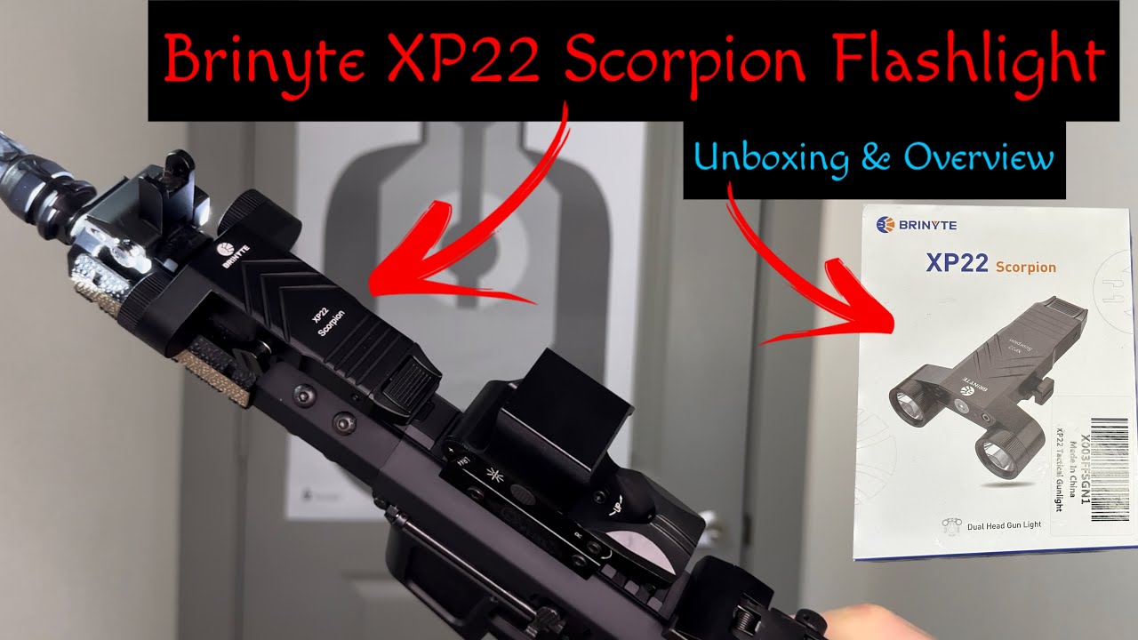 Brinyte XP22 Scorpion Tactical Dual Head Weapon Light - Full Overview - YouTube