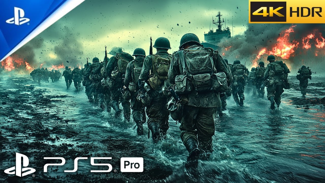 D-DAY (PS5 PRO) Realistic ULTRA Graphics (4K 60FPS HDR) Call Of Duty ...