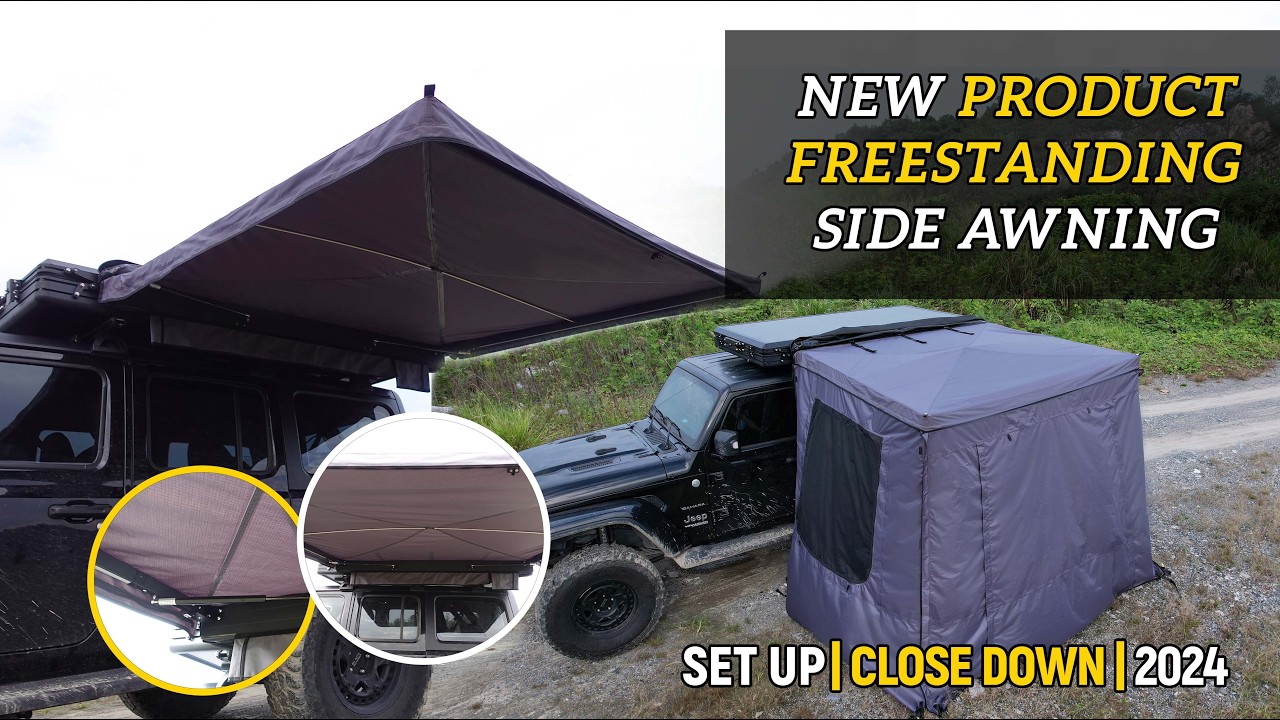 New Product-Free Standing Side Awning Set up|Close Down|2024 - YouTube