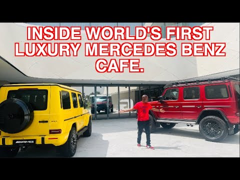 Inside in the most luxurious Mercedes benz AMG cafe at Dubai Design ...