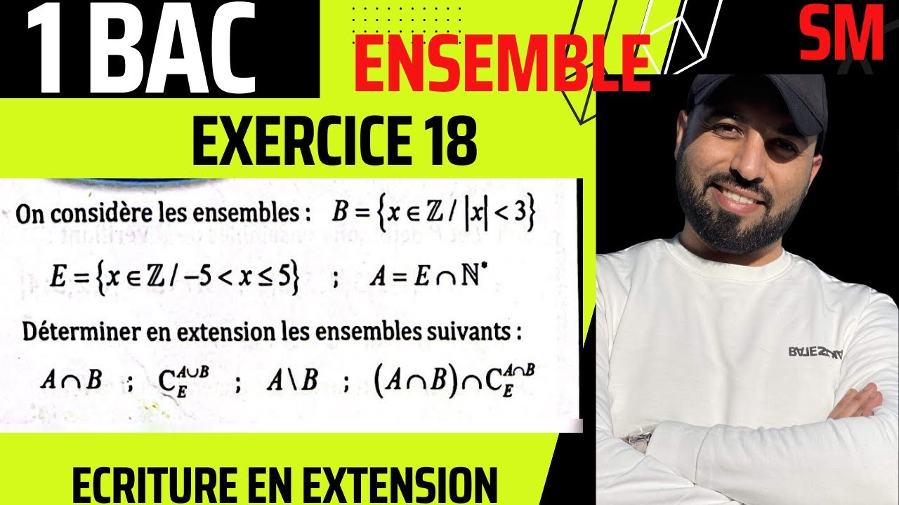 Ensemble 1 BAC SM : exercice 18 almoufid Ecriture en extensions - YouTube