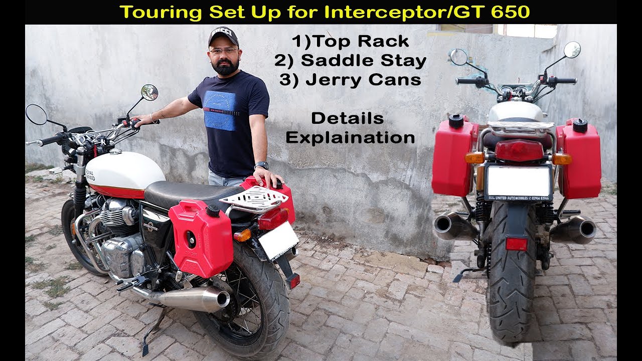 Interceptor/GT 650 Best Touring Set Up Details |Top Rack | Saddle Stay ...