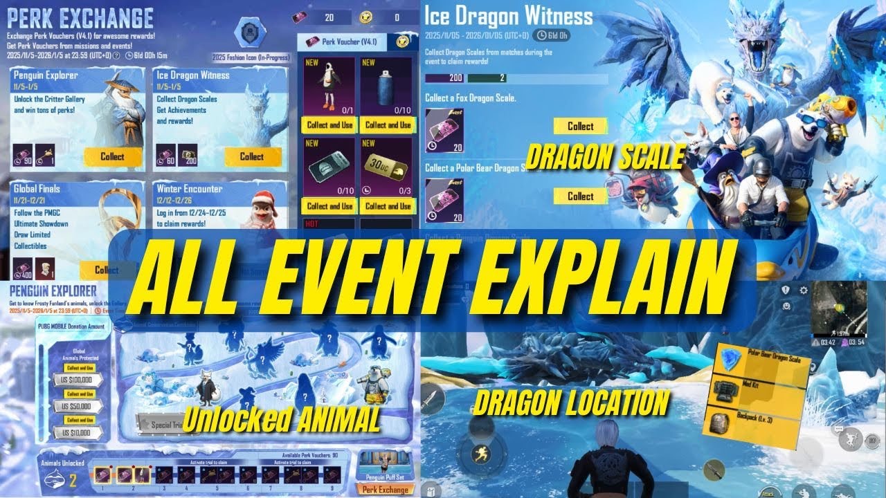 PERK EXCHANGE V4.1 ALL EVENT EXPLAIN IN PUBG MOBILE | DRAGON SCALES ...