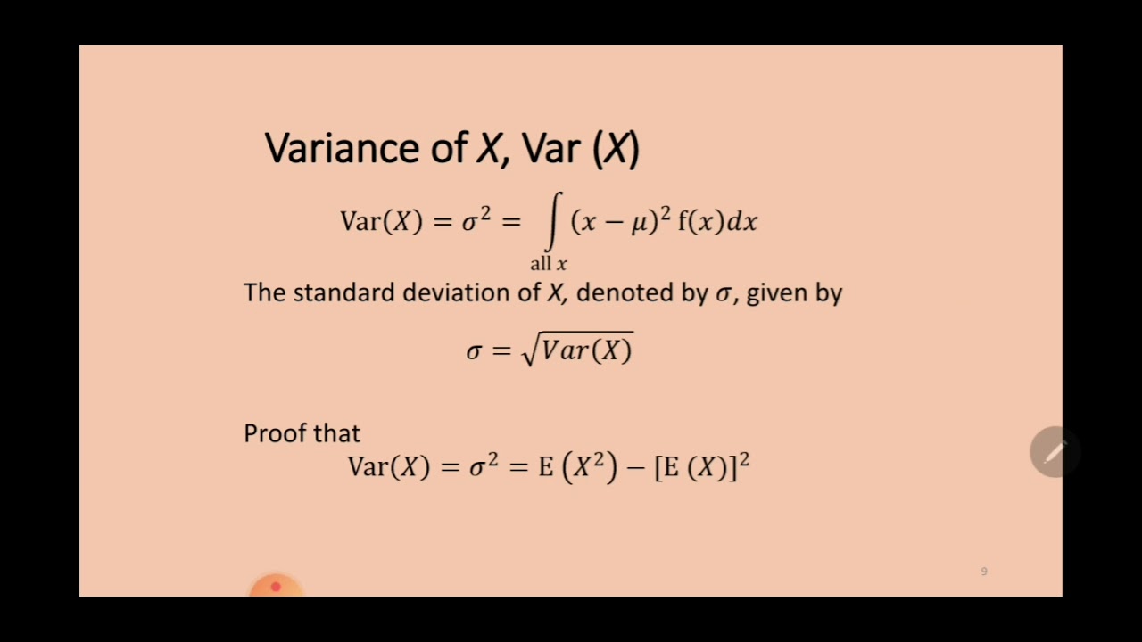 FAD1015 Math3 Pasum week8 mean and variance of continuous random ...