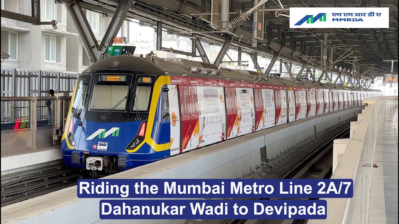 Riding the Mumbai Metro Line 2A/7 | Dahanukar Wadi to Devipada - YouTube