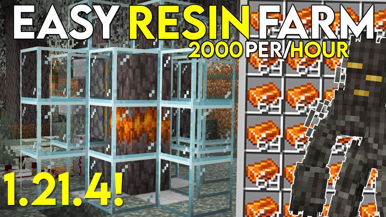 EASY Creaking & Resin Farm Tutorial! 1,800+ Resin/Hour! Minecraft Java ...