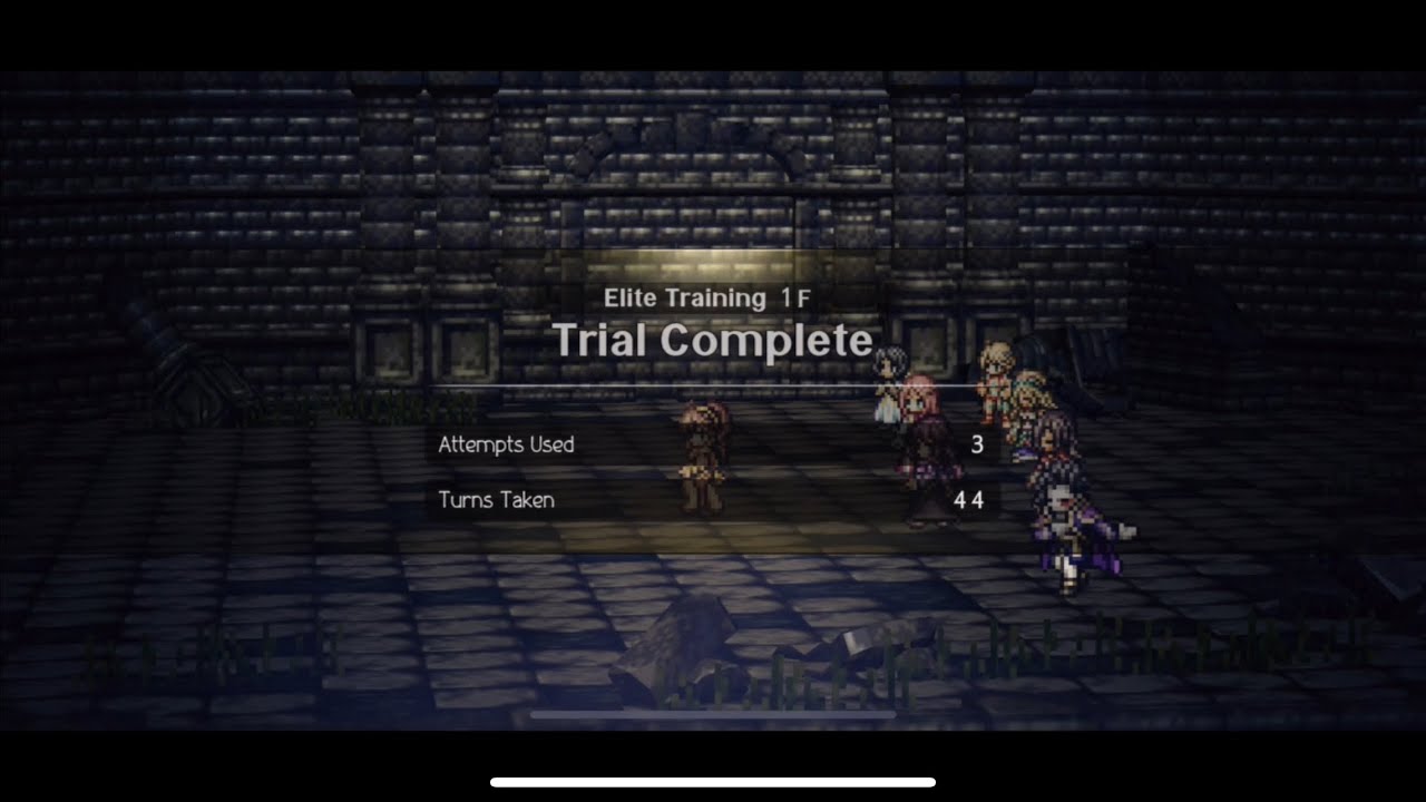 Octopath Traveler CoTC: Elite Tower F1 (3 Teams, 44 turns) - YouTube