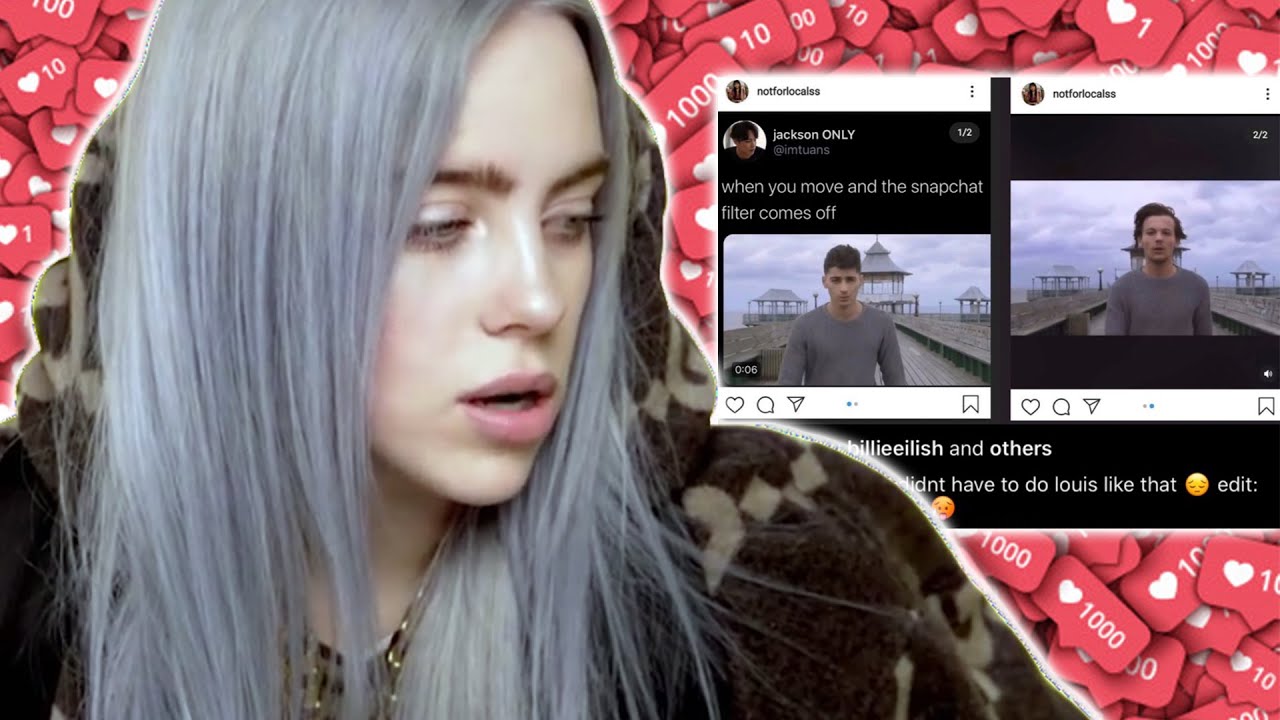 Billie Eilish Cancelada tras Burlarse de Louis Tomlinson en Meme - YouTube