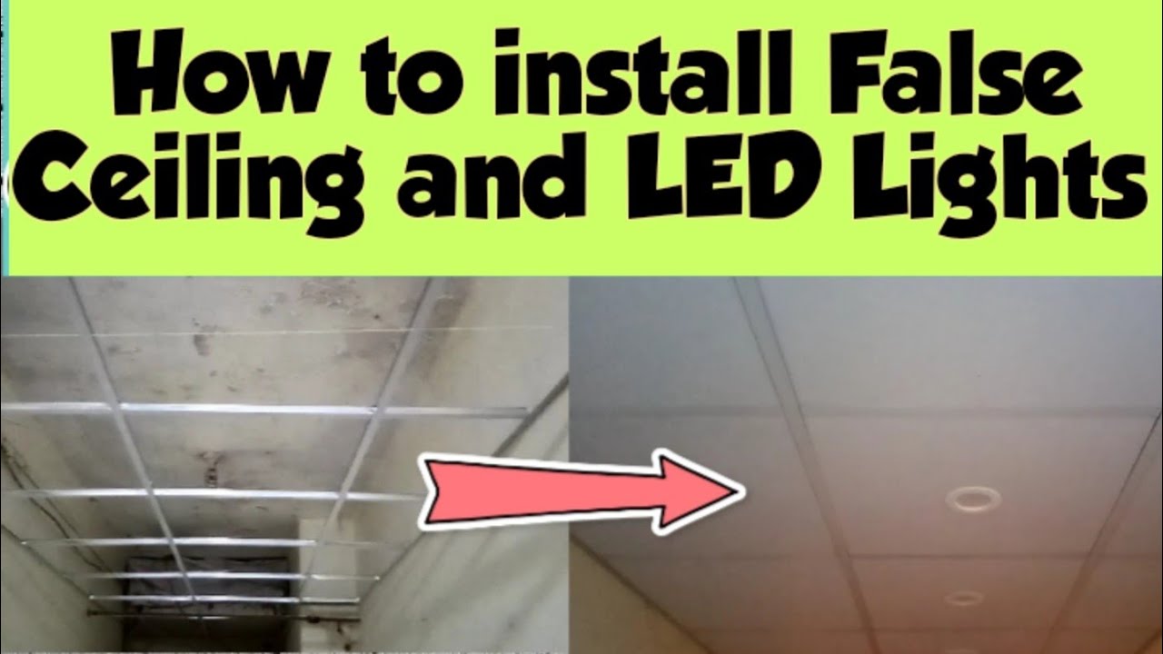 How to install False Ceiling and LED Lights | DIY | Quick and Easy ...