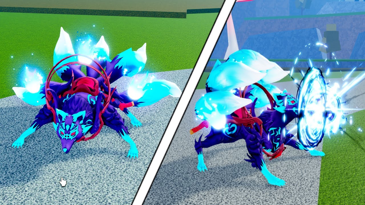 New Kitsune Fruit Showcase In Roblox Blox Fruits Update (All Moves ...