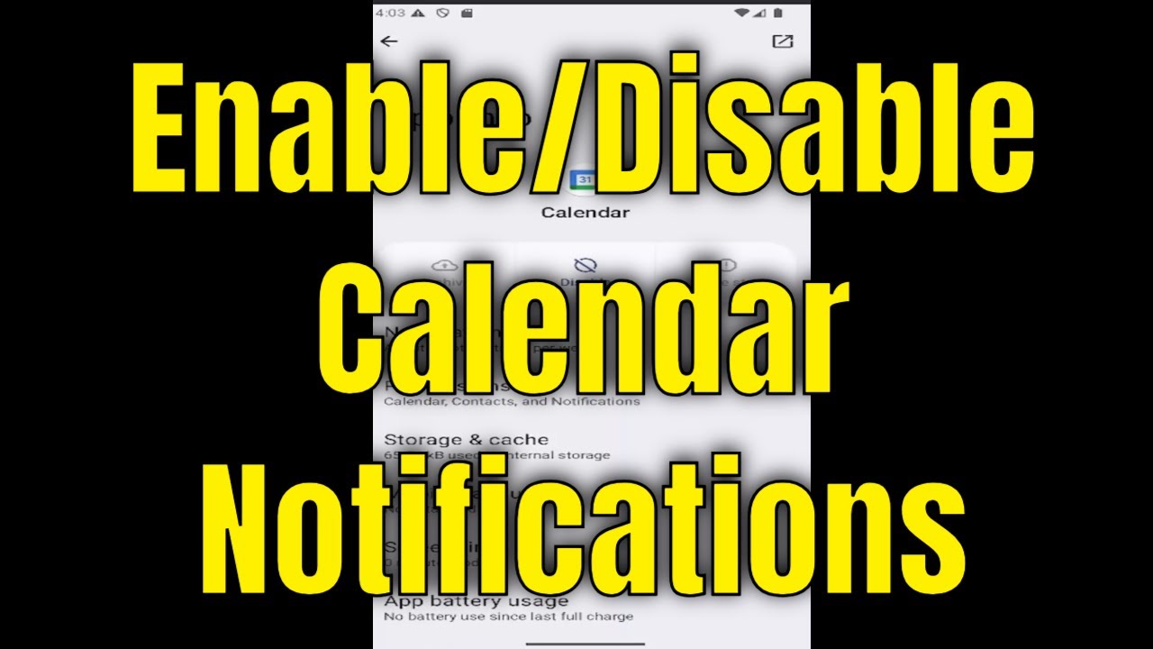 How to Enable/Disable Calendar Notifications [Guide] - YouTube