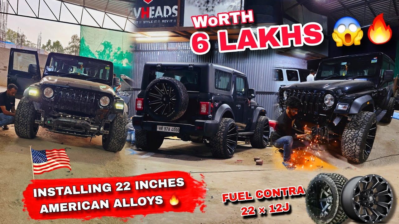 Finally Installing 22 inch FUEL CONTRA ALLOY WHEELS in My Thar | Thar ...