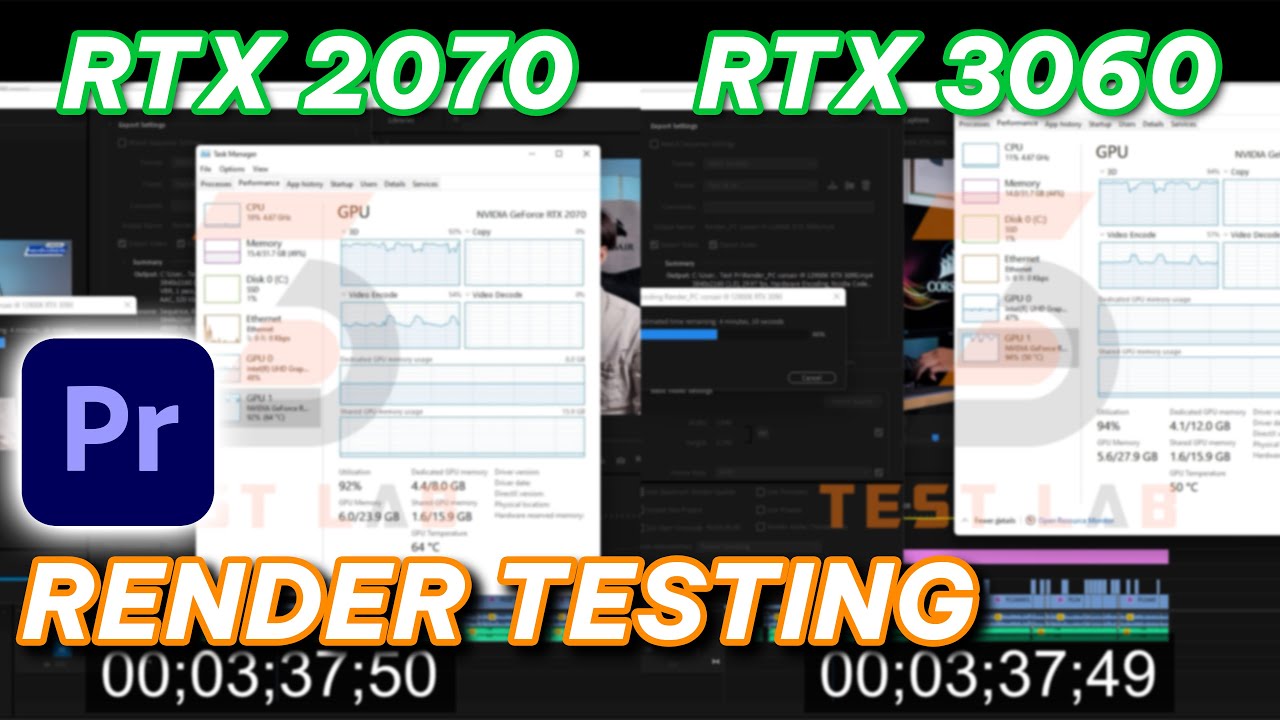 RTX 2070 vs RTX 3060 | Premiere Pro render testing - YouTube