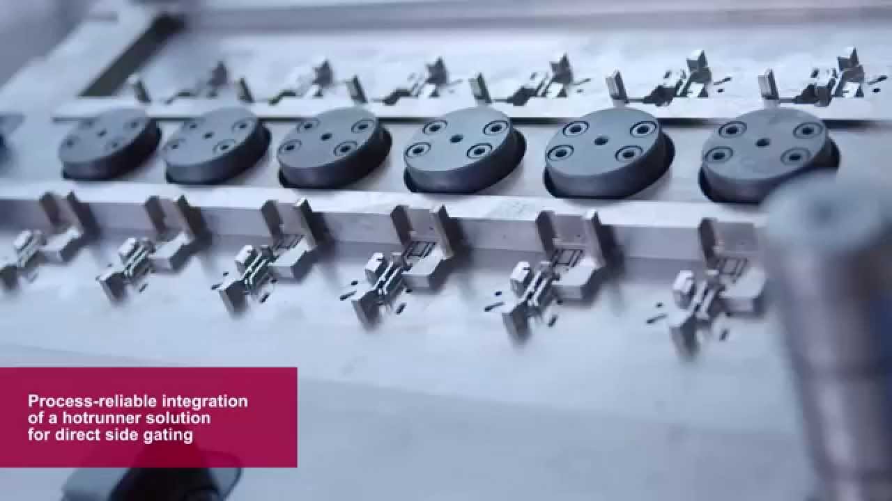 Hotrunner side gating solution for a fully automated automotive ...