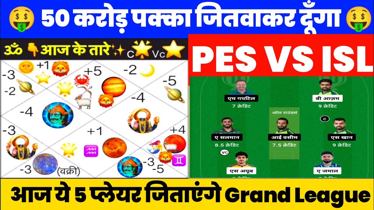 PES VS ISL Dream 11 Team Prediction | ISL VS PES Dream Prediction Today ...